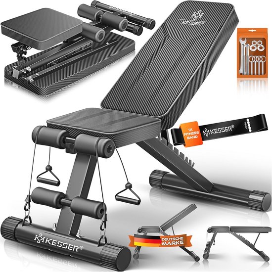Inklapbare Multifunctionele Halterbank voor Thuisgym - 500 kg ...