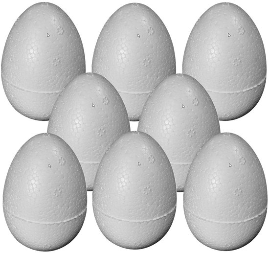 Hobby piepschuim vorm ei - 8x - 7 cm - eieren knutsel vormen ...