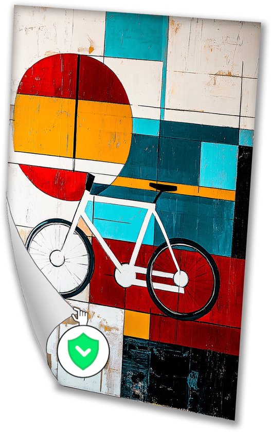 Abstracte fiets in moderne stijl - Fiets poster - Wanddecoratie ...