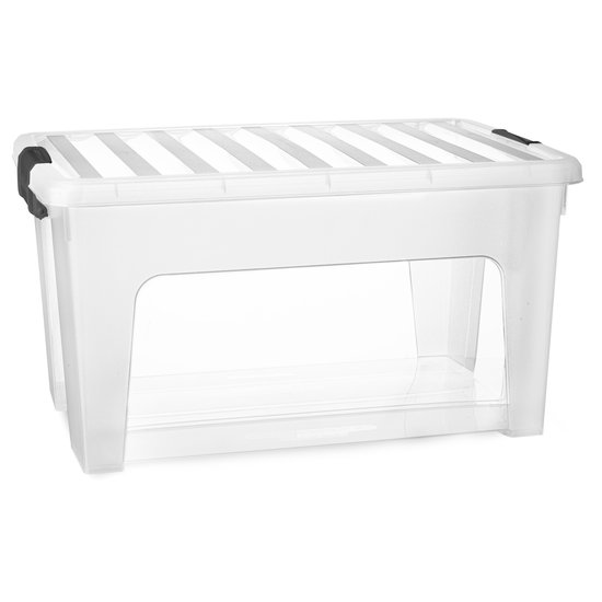 Plasticforte Multi Storage Opslagbox met deksel - 2x - transparant - 36 ...