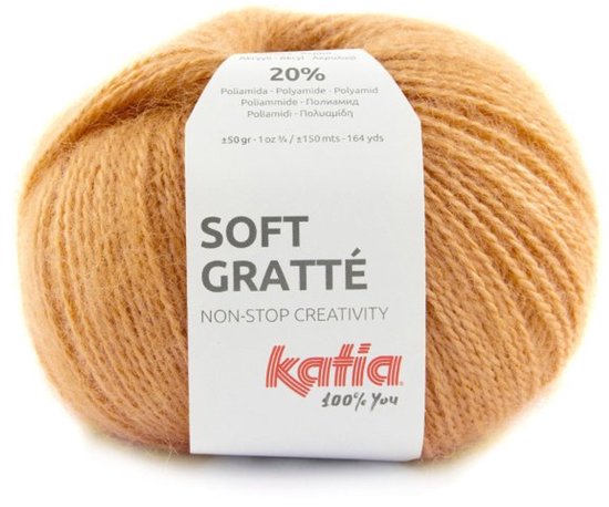 Katia Soft Gratté - 83 maïsgeel - Mohair-Look Acryl Garen | bol