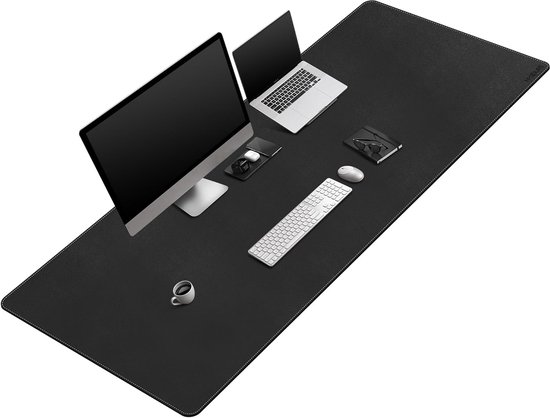 Extra grote bureauonderlegger 170 x 60 cm – Dubbelzijdig PU-leer ...