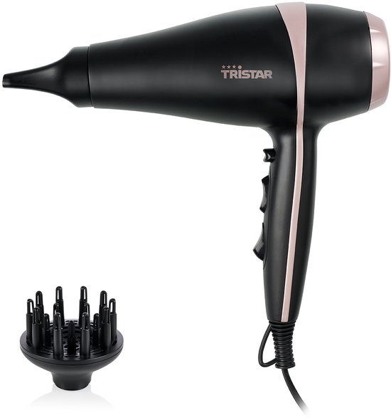 Tristar HD-2450 - Fohn 2200W - Diffuser en Blaasmond - Ionische functie en koude stand | bol