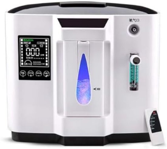 Zuurstofconcentrator - Zuurstofmachine - Zuurstoffles - Wit met Zwart | bol