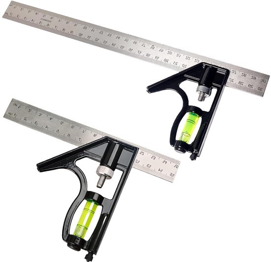 Combinatiehoek set 150 mm & 300 mm: aanslaghoek universele hoek met ...