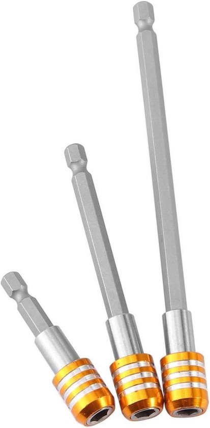3 Stks 1/4 "Hex Schacht Magnetische Bit Houder Quick Change Extension ...