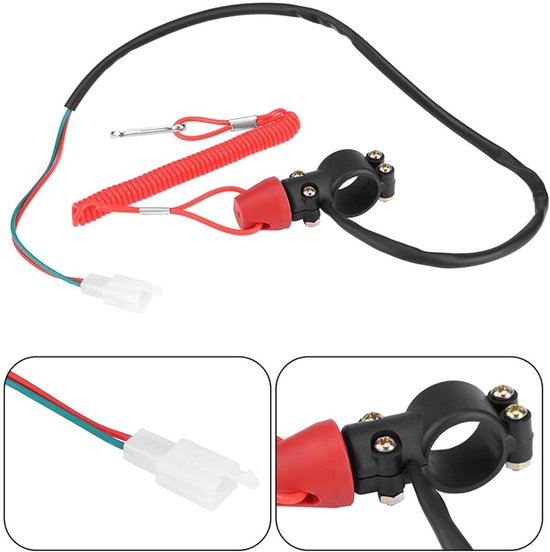 Motorcycle 22mm Handlebar Switch - Waterproof Start Kill Switch | Boot ...