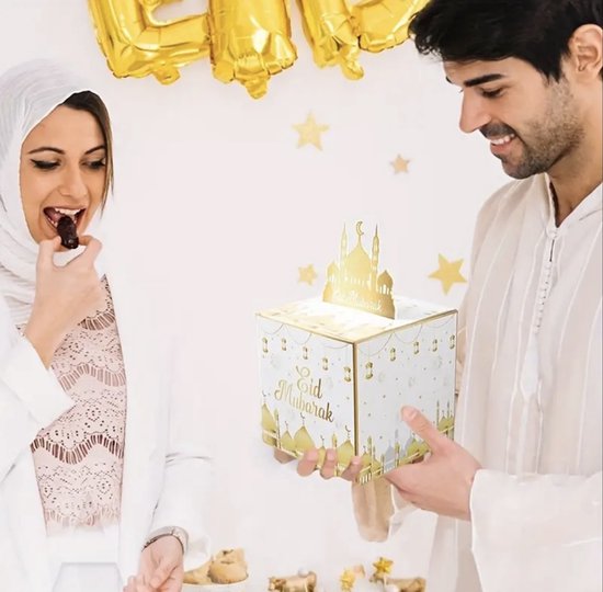 Eid moubarak geld cadeaubox - Zwart - Suikerfeest Cadeau - geldgeschenk ...