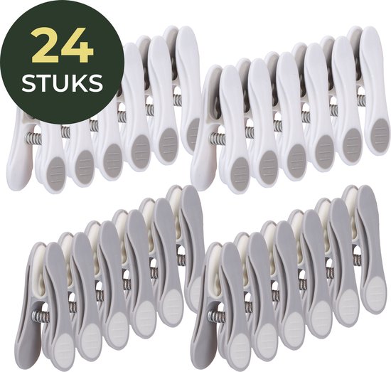Gandria Wasknijpers 24 Stuks - Kunststof Wasknijpers - Set van 24 ...