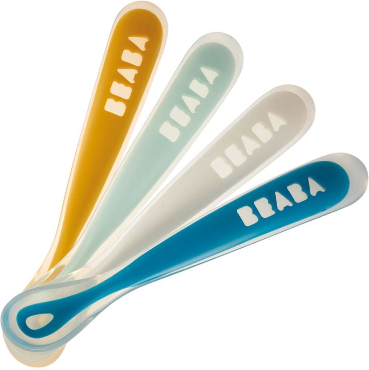 Béaba Siliconen Lepels - Kinderbestekset - 4 lepels blauw - 4m+ | bol.com