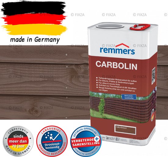 Remmers Carbolin-beits Carboleumbruin 5L – Houtbeits voor Buiten ...