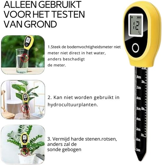 LifeStages - PH Meter Grond - Vochtmeter Voor Planten - Digitale Plant ...