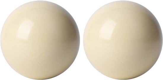 Biljarttraining Staartbal Standaard Diameter 5,72 cm - Set van 2 Witte ...