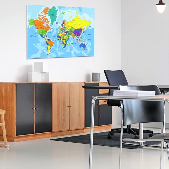 XXL Luxe Wereldkaart Poster (85 x 60 cm) Vintage| Wereldkaarten Extra ...