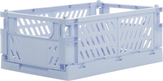 Opvouwbare klapbox 25x16,5x10 cm - Stapelbare kunststof opbergbox voor ...