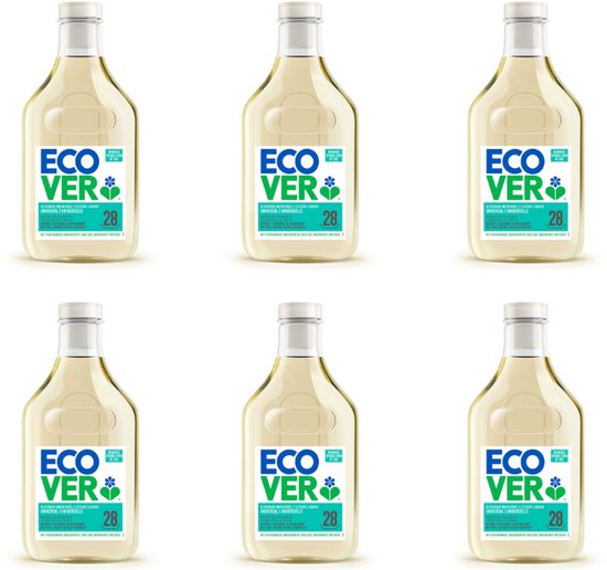 Ecover Vloeibaar Wasmiddel – Universal Kamperfolie & Jasmijn 1000 ml / 28 scoops (6 stuks) | bol