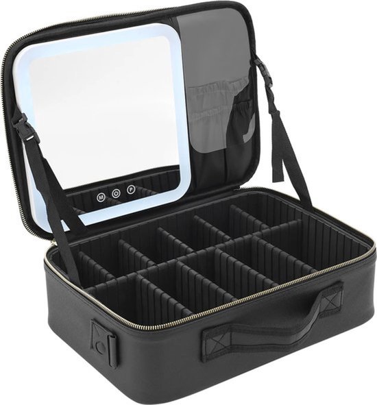 Gran Vida® - Make-Up Koffer met Spiegel & LED Verlichting - Draagbaar ...