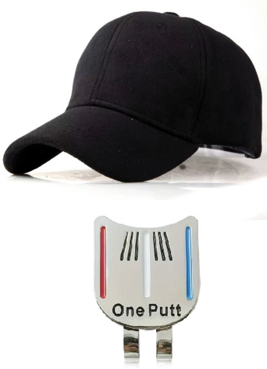 Luxe Golf Cap + Putting Alignment Tool - Zwart - Golf Pet - Golf Accessoires - Golf... | bol