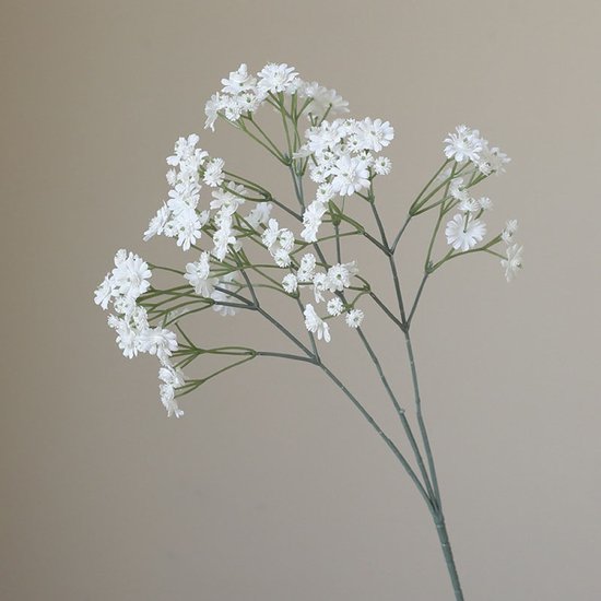 Mini chrysant - wit - zijden bloemen - 3 stelen - onderhoudsvrij - 71 ...
