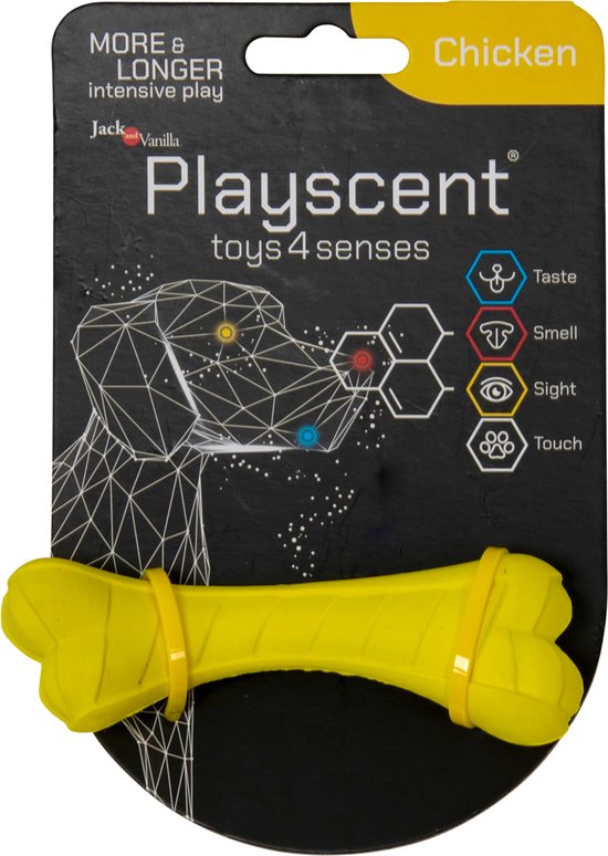 Jack and Vanilla PLAYSCENT - Hondenspeelgoed - Rubber Been - Kip Smaak ...