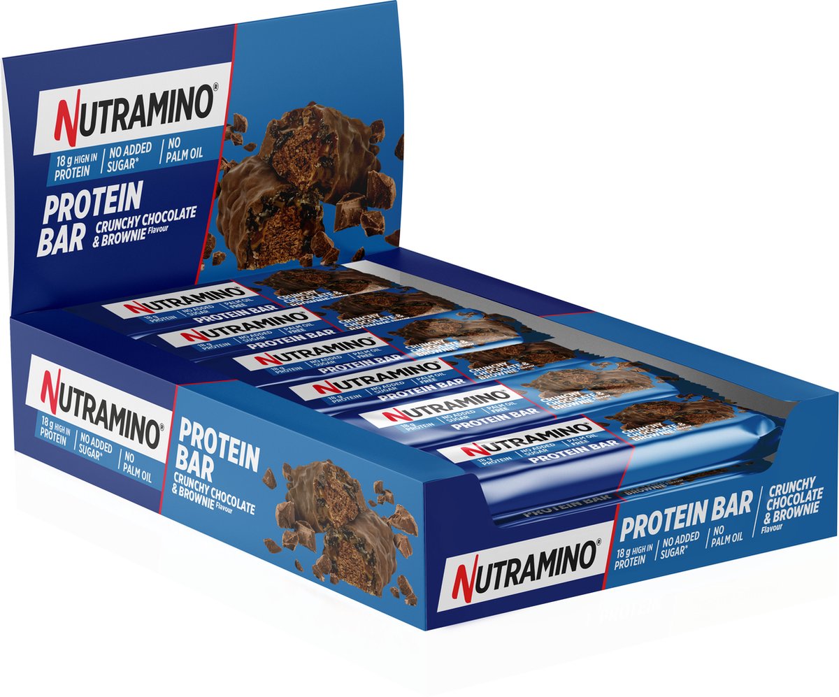 Nutramino Protein Bars - Eiwitrepen Chocolate & Brownie - 18 Proteine ...