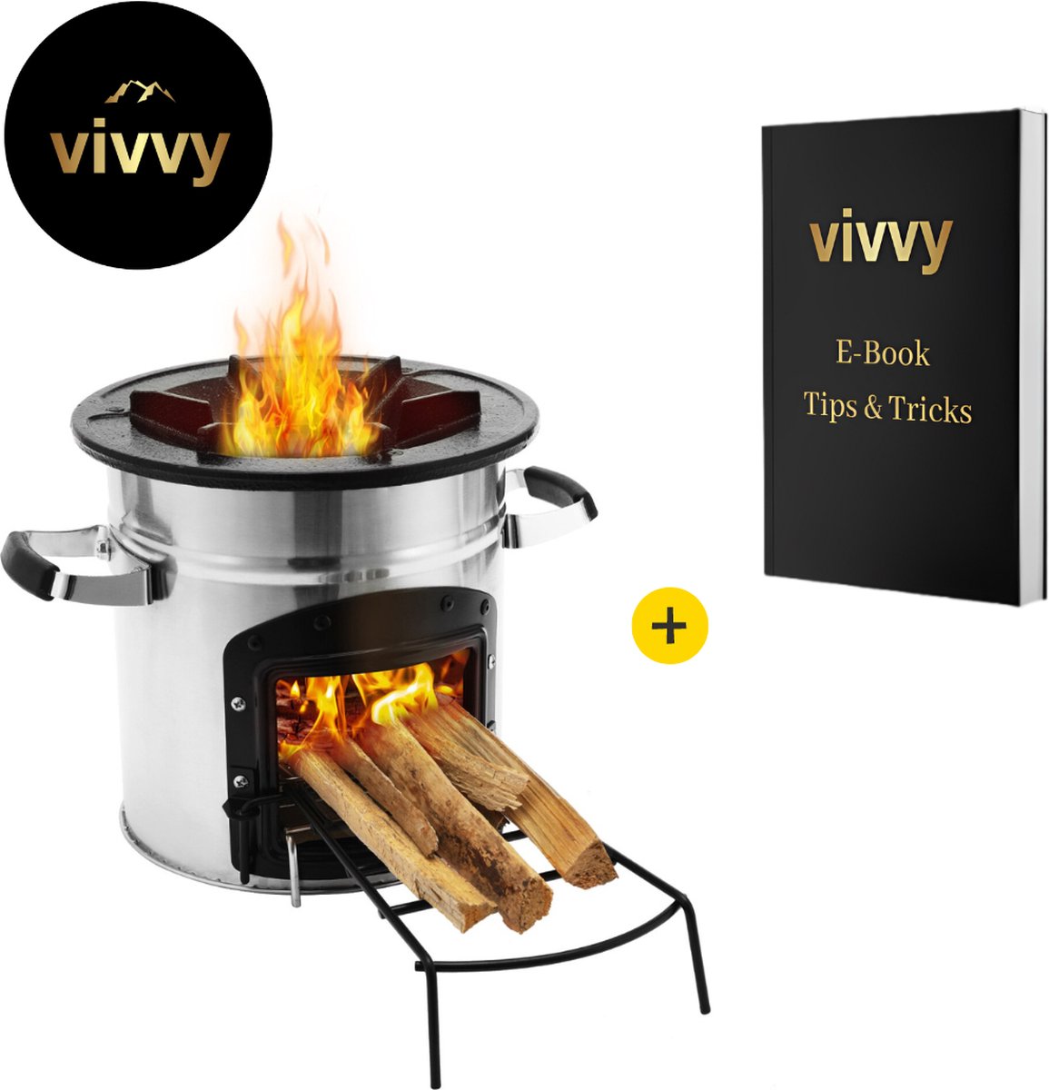 Rocket Stove - Camping Kachel 3 In 1 - Kooktoestel Op Houtvuur ...