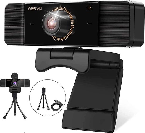 Webcam Full HD | 2K Webcam met Tripod | Resolutie 1920x1080P | 30FPS ...