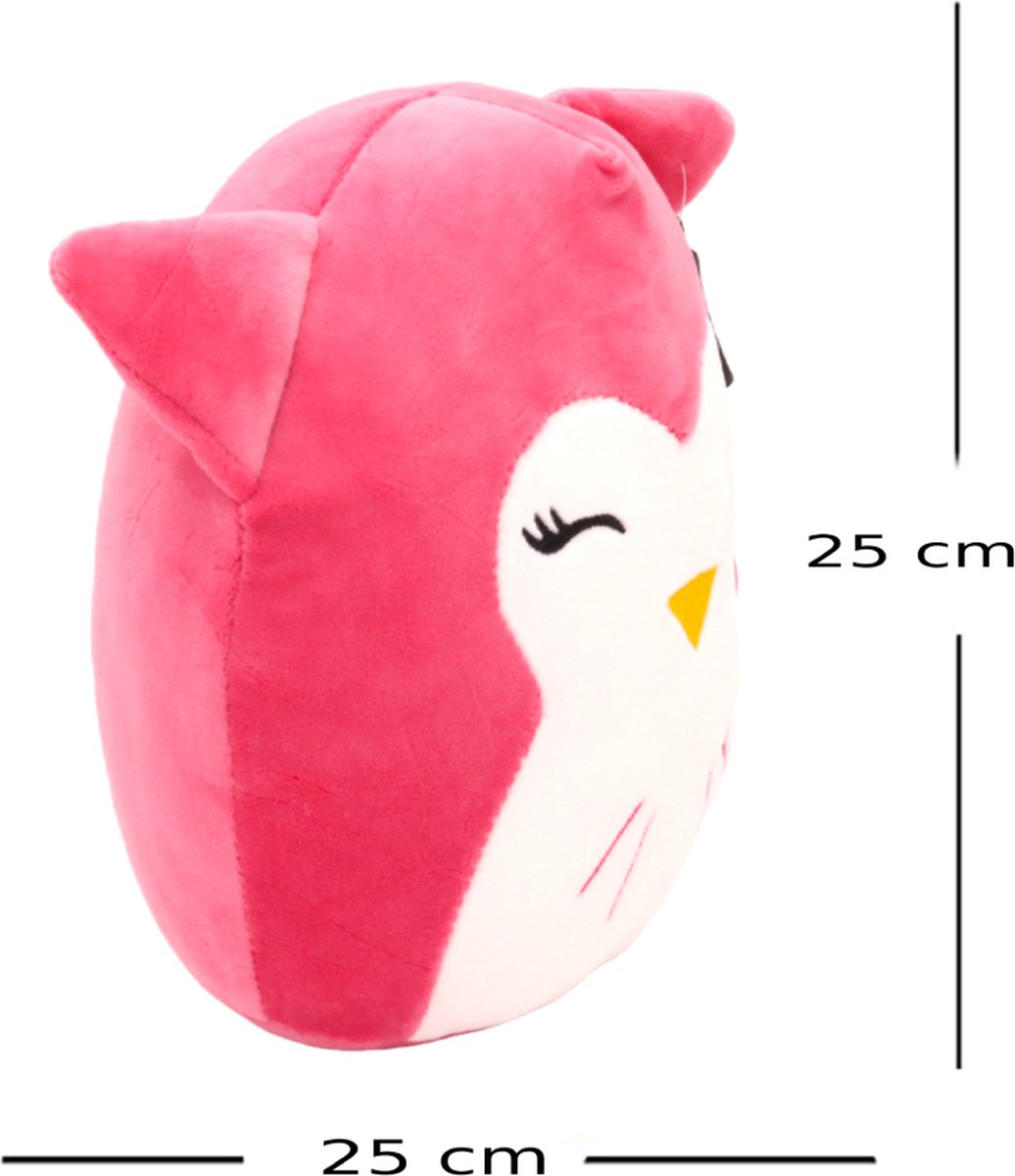 Klikkopers® - Kawaii Knuffel - Squish Knuffel - 25CM - Uil Knuffel ...