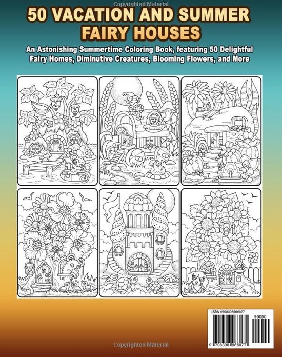 50 Vacations and Summer Fairy Houses Coloring Book - Kameliya Angelkova ...