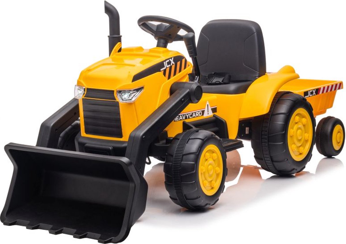 Elektrische kinder tractor met voorlader en trailer - accu tractor voor ...