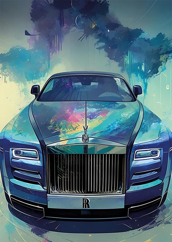 Rolls Royce poster - Luxe Metalen Wall Art 64 / 45 cm. | bol