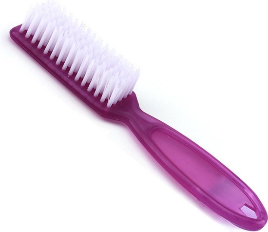 Nagelborstel met steel - nagelborstel kunststof - Set van 2 - Paars | bol