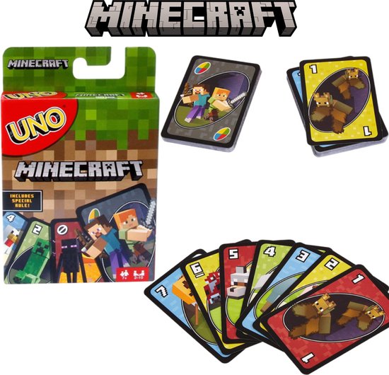 UNO Minecraft | Special Edition | Minecraft Series | Uno Kaartspel | Verjaardagstip |... | bol