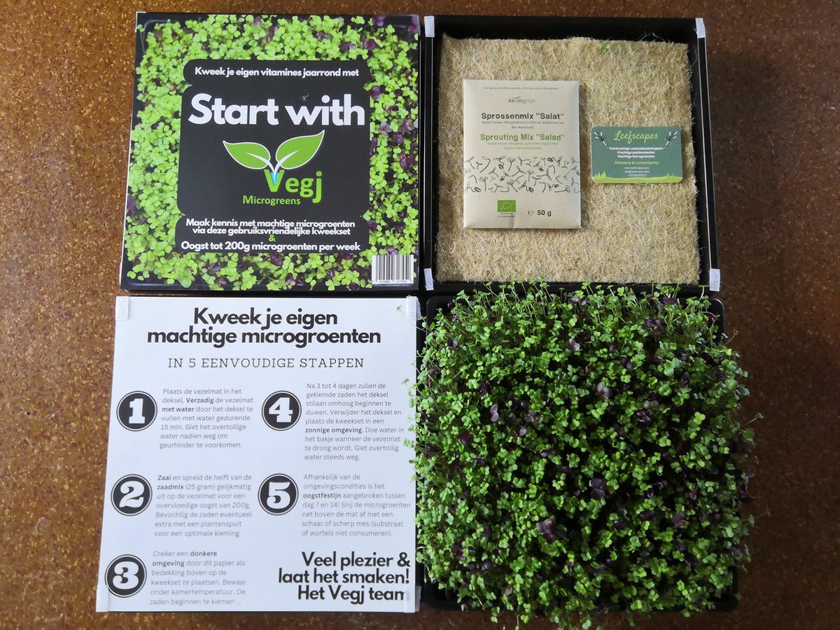 microgroenten kweekset 'Start With Vegj' - [Vitaminemix] - oogst ...