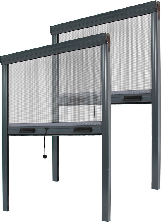 Rolhor op maat te snijden Alu - B 150 x H 230 cm - Grijs - 2 stuks ...