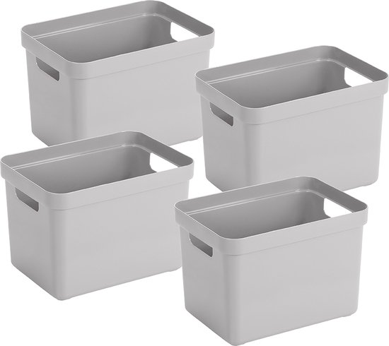 Sunware - Sunware Sigma home set van 4 18L opbergbox - grijs | bol