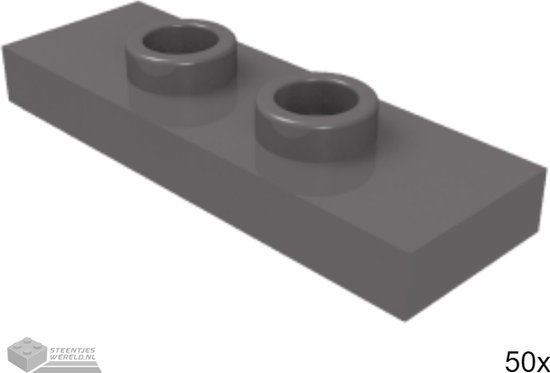 50x LEGO 34103 Donker blauwgrijs, Plaat aangepast, 50 stuks | bol.com