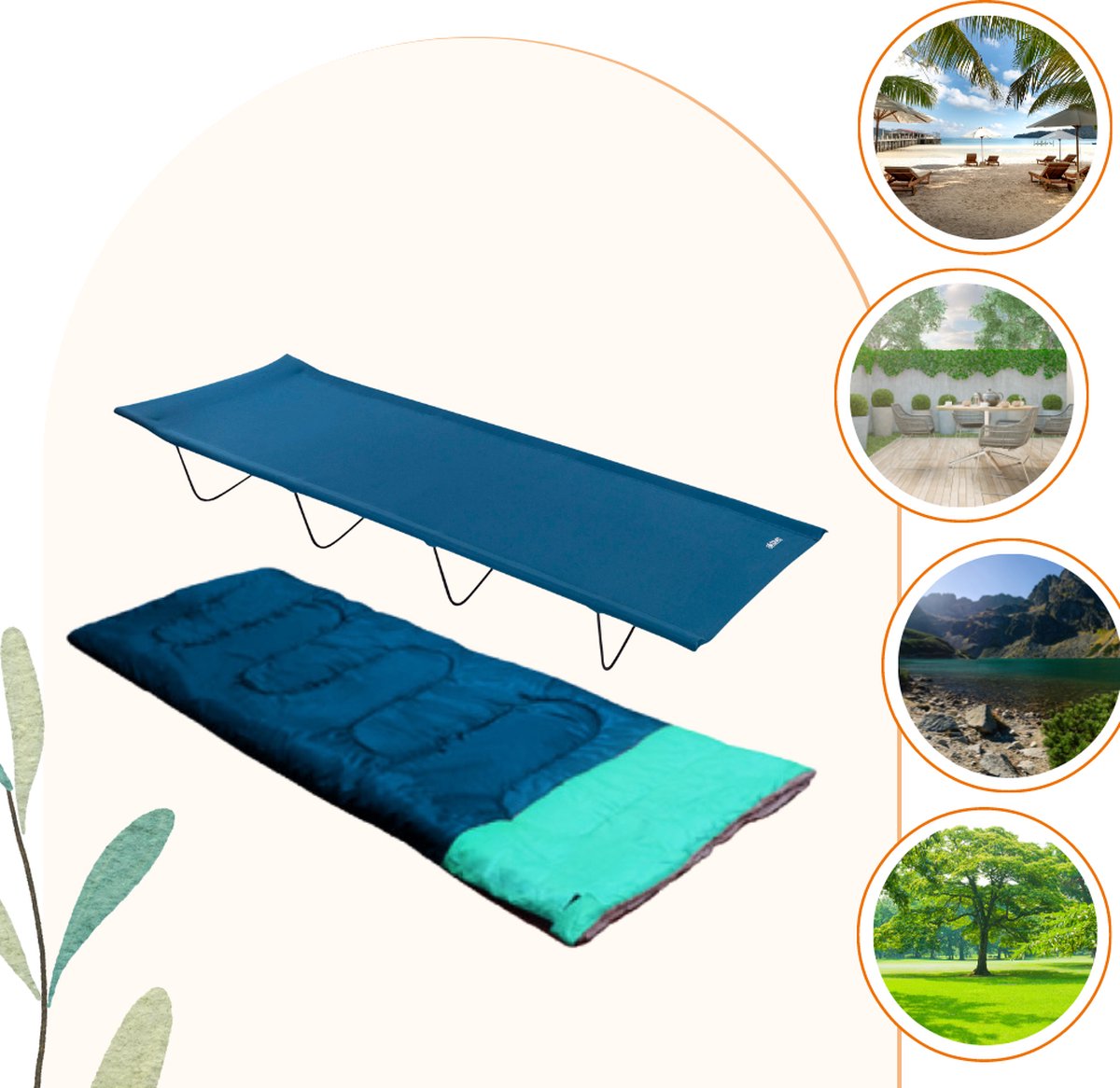 HIXA Aktive Veldbed - Kampeerbed - Met Slaapzak - Volwassenen - 1 ...