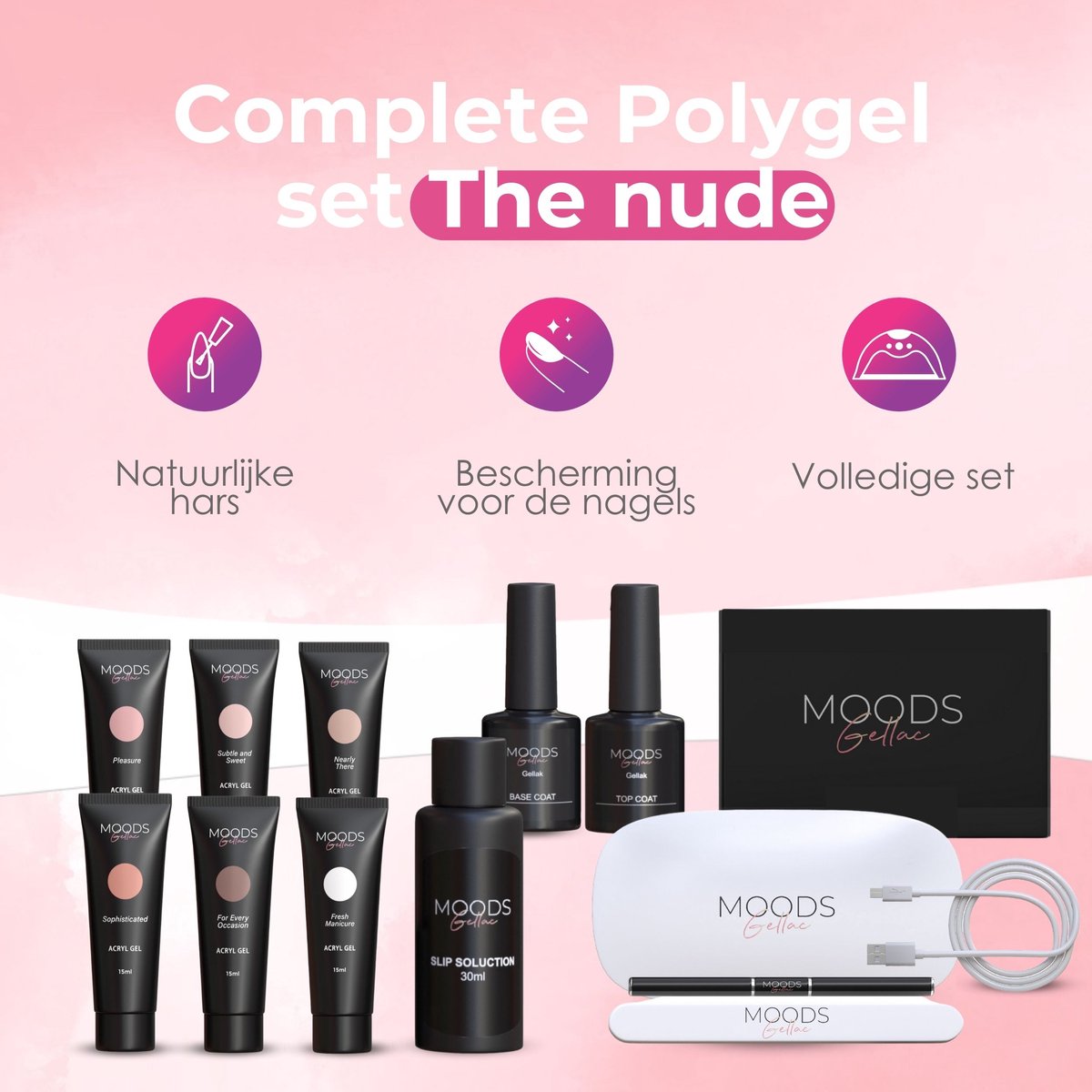 MoodsGellac Luxe Polygel Kit - Polygel Nagels Starterspakket ...