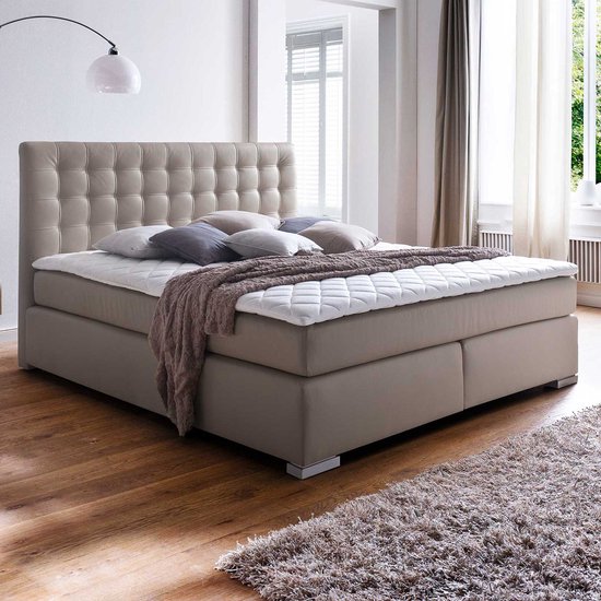 Boxspring Bonita 180x200 kunstleder - taupe | bol