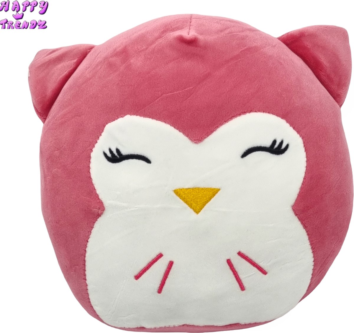 Happy Trendz® - Squish Knuffel Kussen Squish 23 cm groot - Smiley Roze ...