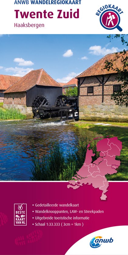Wandelregiokaarten- Twente South hiking region map, ANWB ...