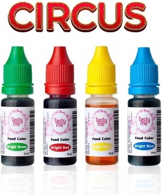 Kleurstof Voeding Voordeelset Set 3 van 4 - Circus - Tasty Me | bol