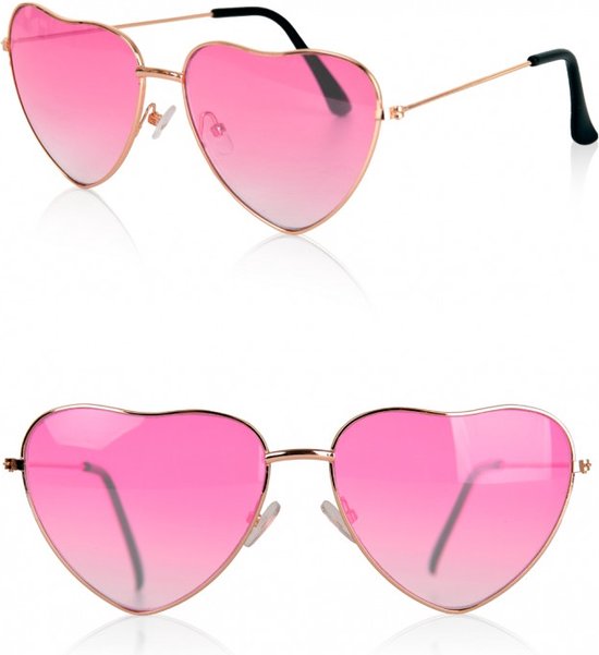 Hippiebril Hartjes Roze | bol