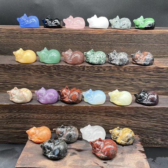 Bixorp Gems Opaliet Katje Beeldje - Edelsteen Dier | bol.com