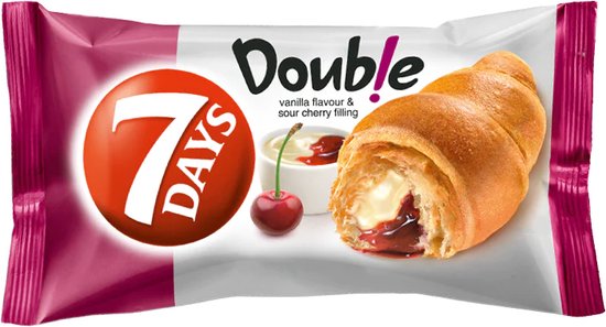 7DAYS Croissants - 40 Stuks - Double Vanille & Kers - 4 pack (4 x 60G ...