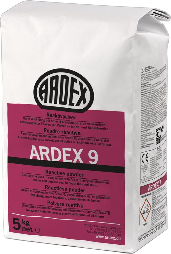Ardex 9 - Afdichtings Produkt - Reactie Poeder - 5 kg | bol
