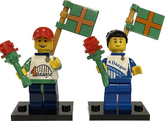 4daagse poppetje combi groen en blauw dinsdag editie | bol