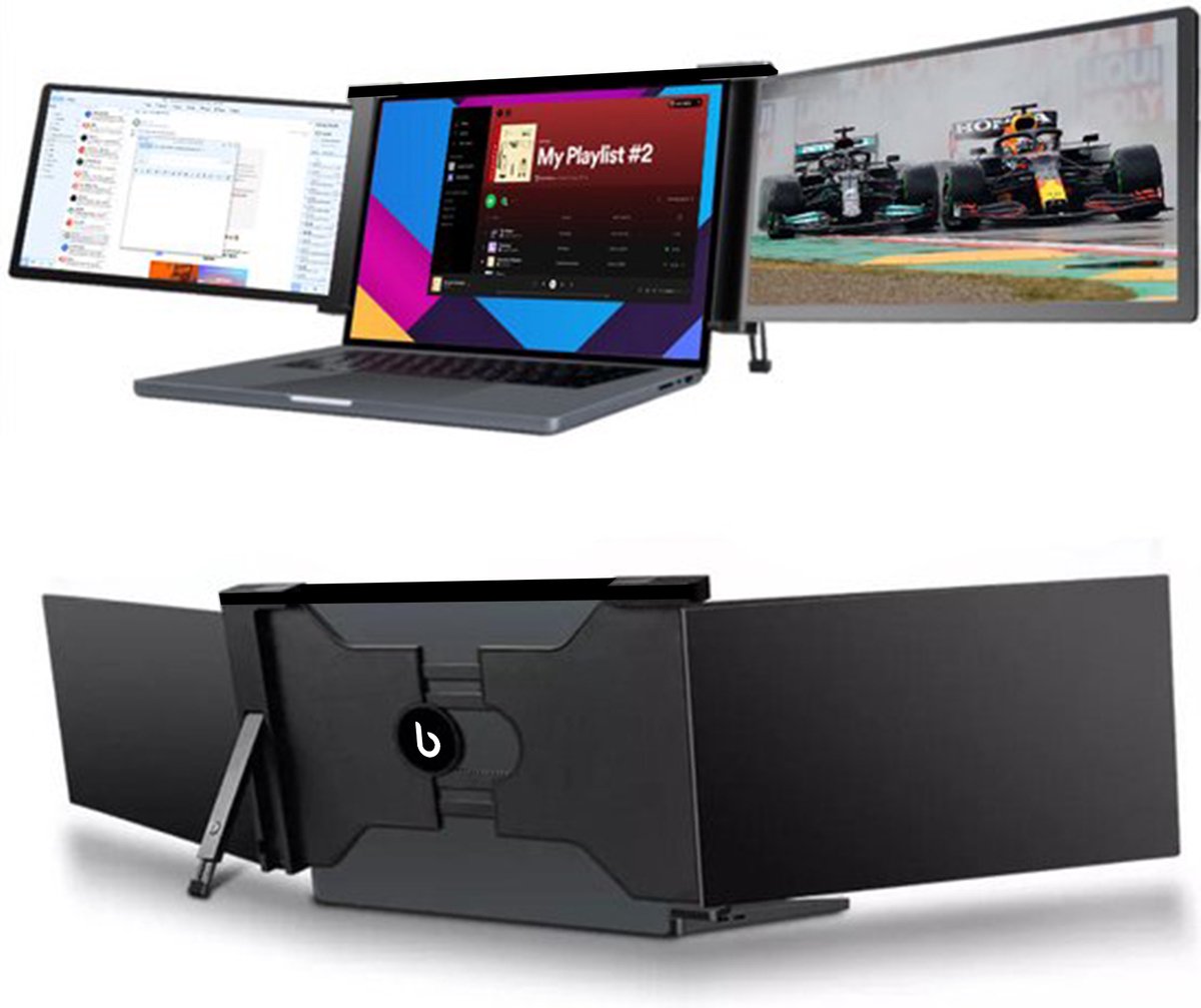 Blerron Tri-Screen - Portable Monitor - Beeldscherm - Monitoren ...