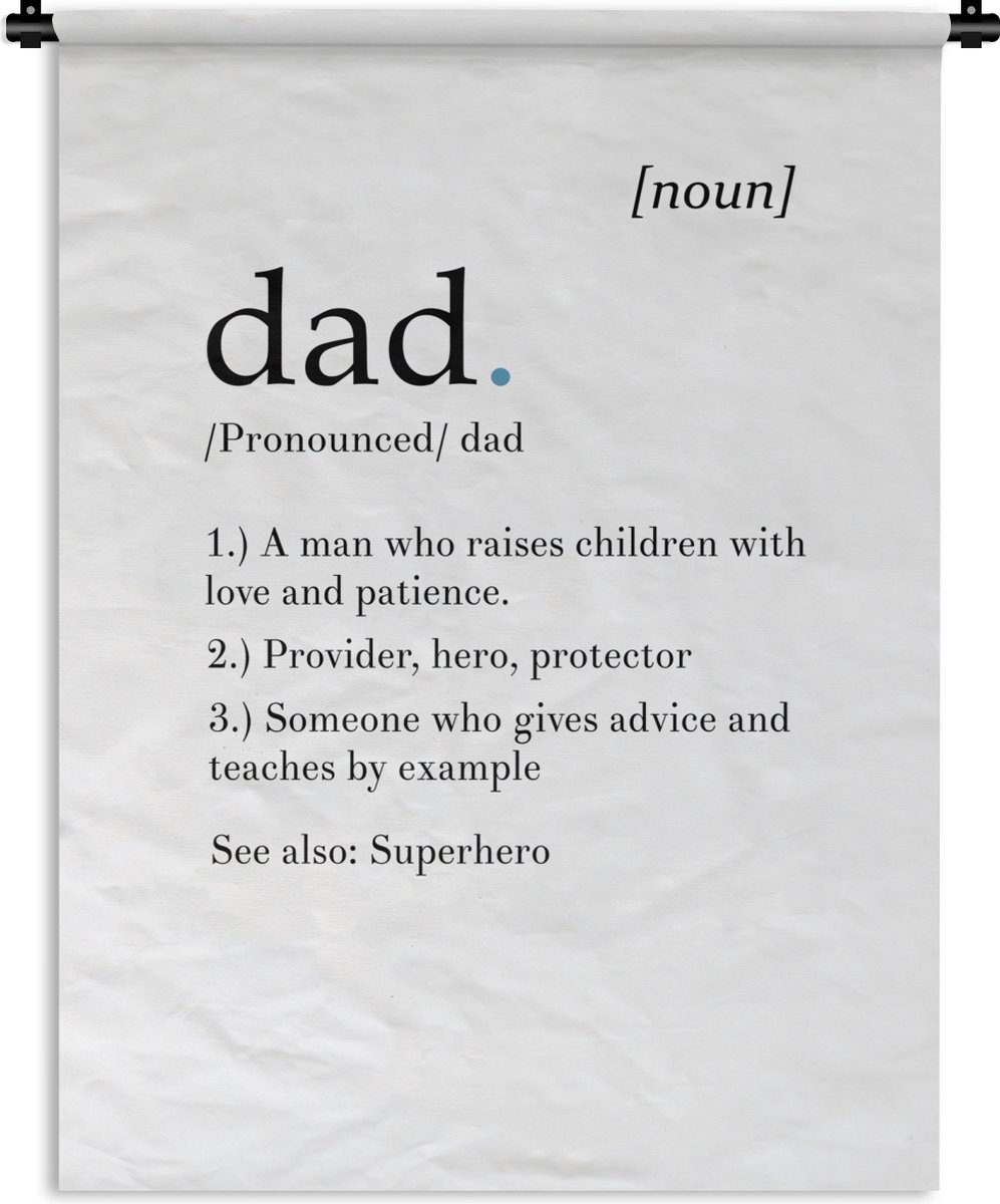 Wandkleed - Wanddoek - Spreuken - Papa definitie - Quotes - Dad - 60x80 ...